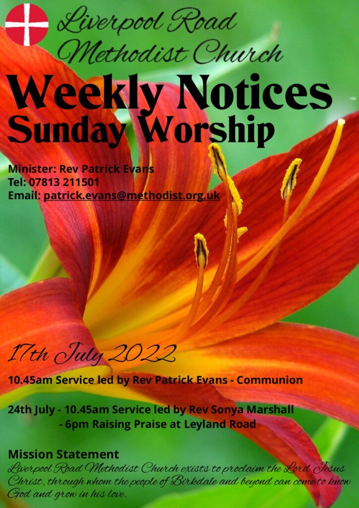 Church Notices - Liverpool Road Methodist Church